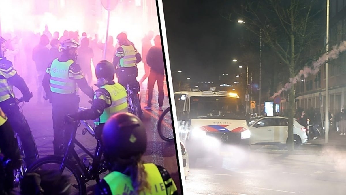 Beelden: ME in actie in de Schilderswijk na verlies Marokko | De Telegraaf