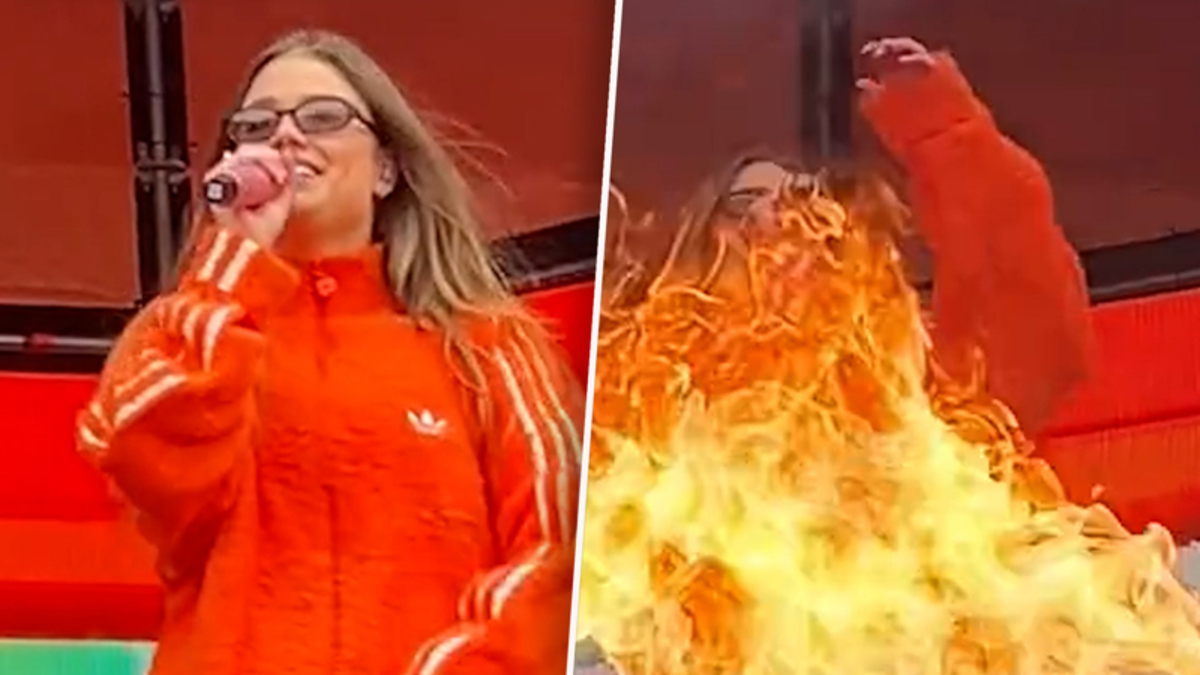Roxy Dekker verrast door grote vlam op podium tijdens optreden | De ...