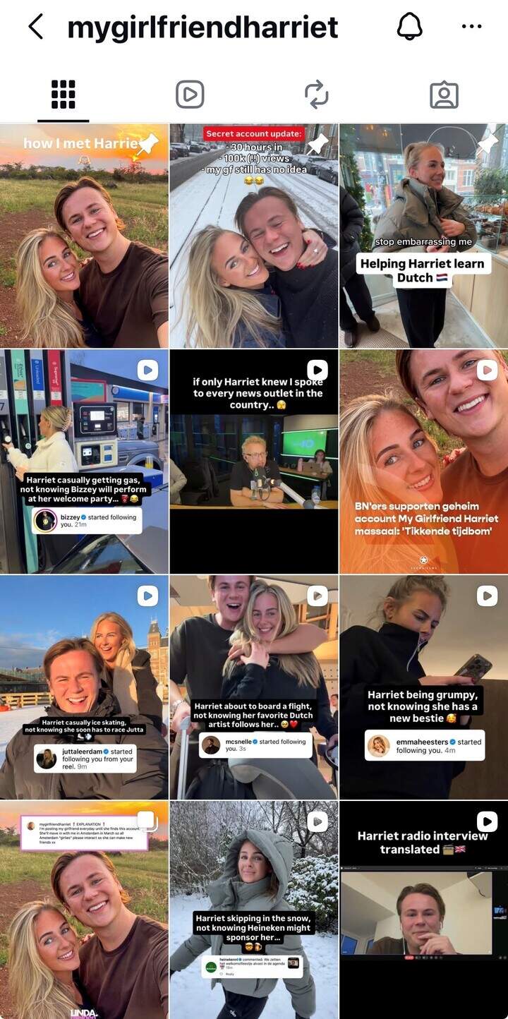 Instagram-account My Girlfriend Harriet voor Harriet: snelst groeiend ...